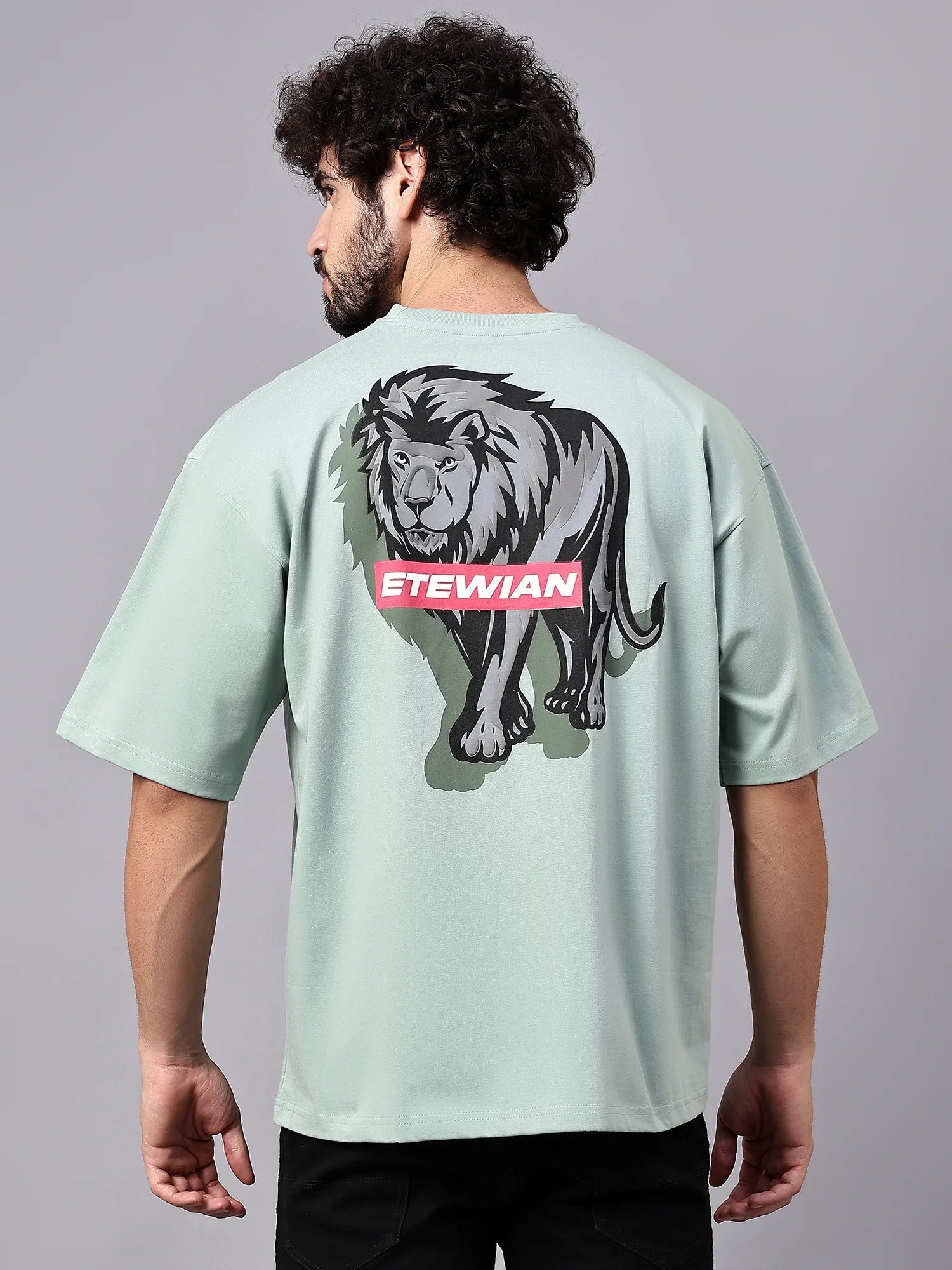 Premium Lion Puff Print T-Shirt | Oversized T-Shirt | Etewian | Etewian